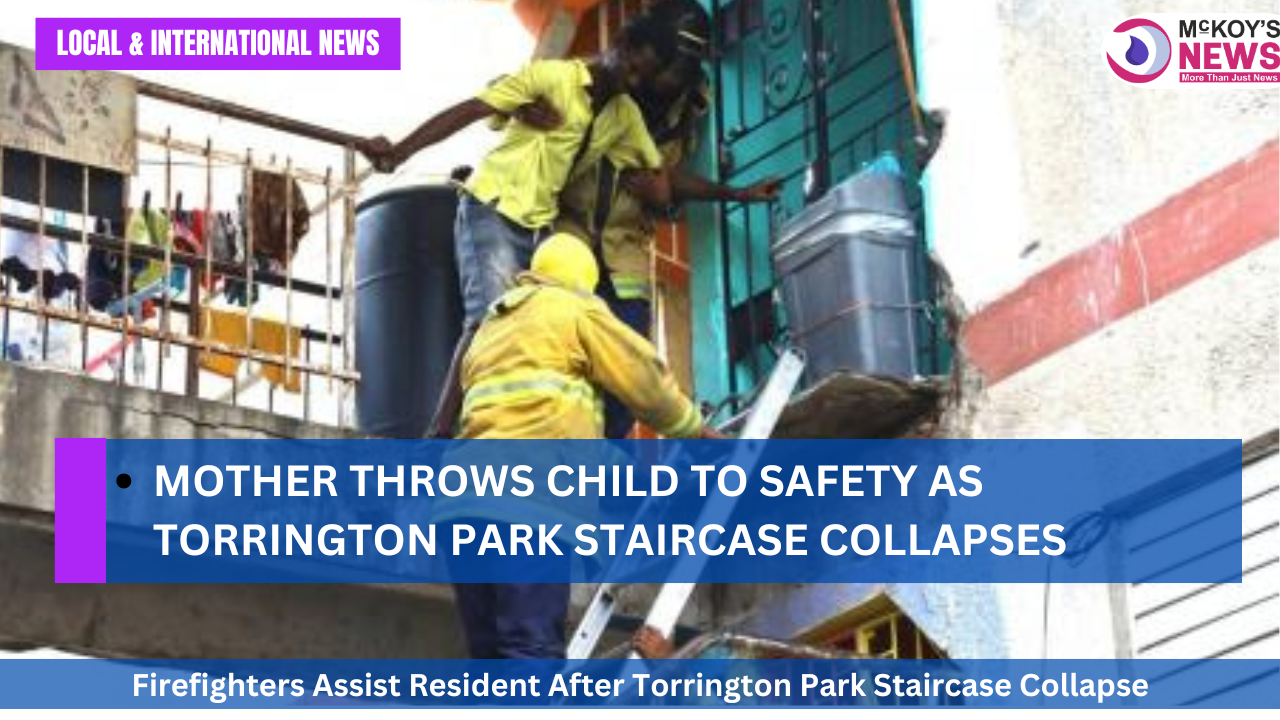 Mother Throws Child to Safety as Torrington Park Staircase Collapses ...
