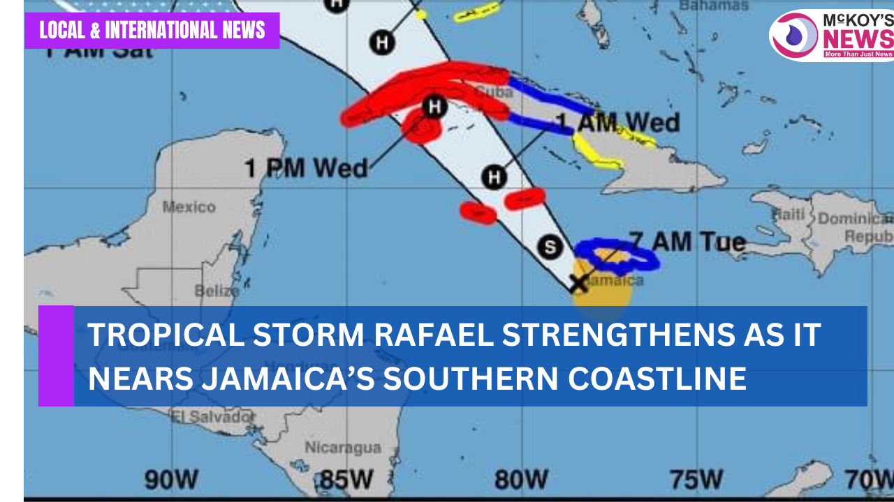 Tropical Storm Rafael Strengthens as it Nears Jamaica’s Southern ...